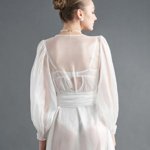 Wedding Robe / Glossy Shine Bridal Robe / Sheer Wedding Robe / Long ...