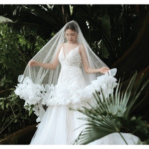 Wedding Veil/ Cathedral Wedding Veil / Dramatic Wedding Veil / Bridal ...