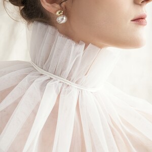 Bridal Ruffle Neck Tie / Ruffle Neck Tie / Wedding Neck Tie / Gift for ...