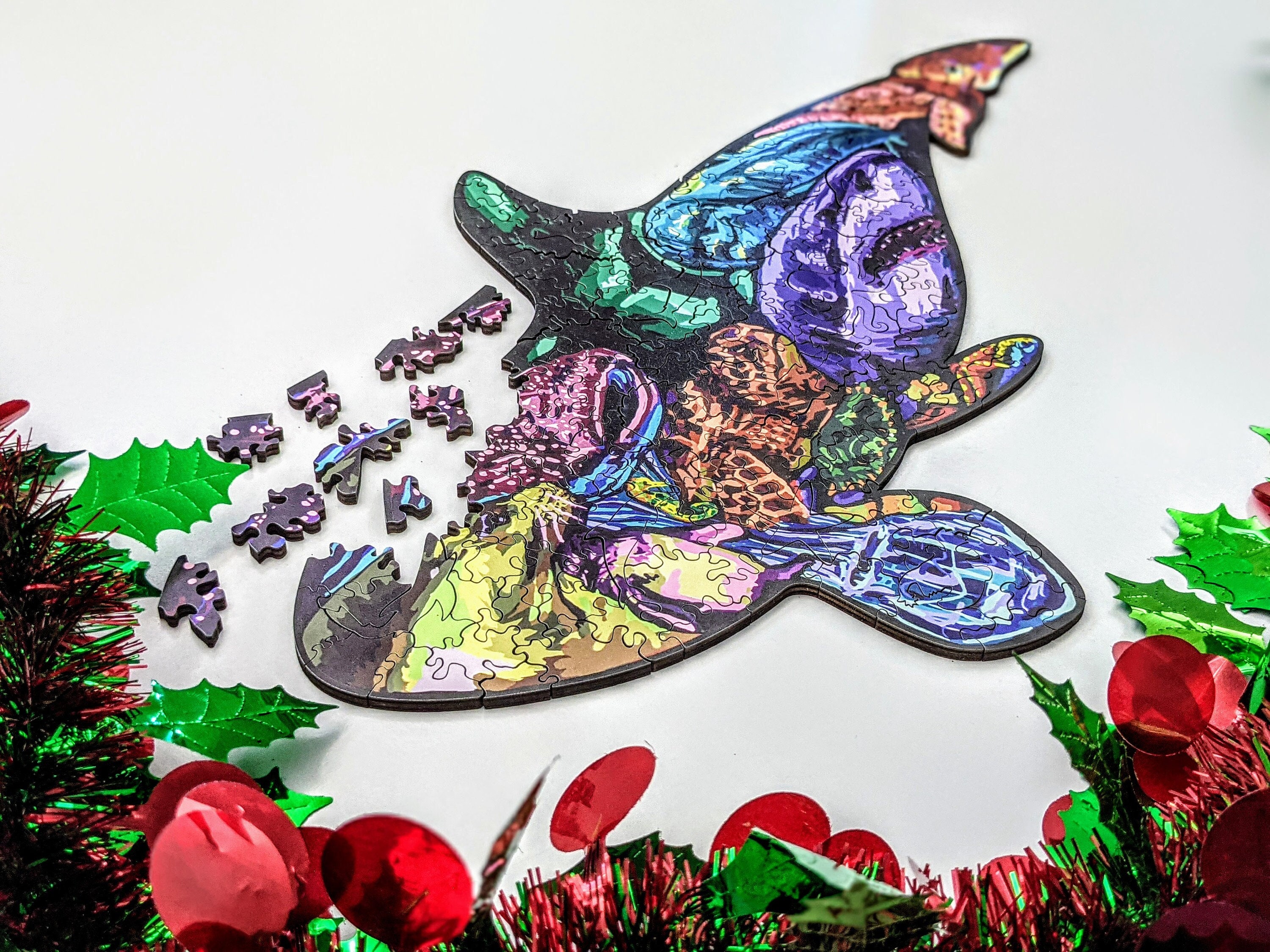 Deluxe Orca Killer Whale Wooden Jigsaw Puzzle/ Large 183 Piece 45cm X ...