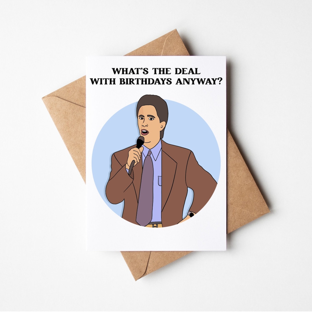 Jerry Seinfeld, Seinfeld, Happy Birthday Card, Funny Card, Giddy Up ...