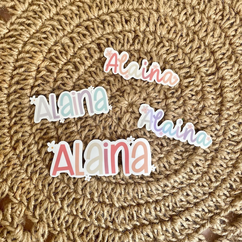 Name Stickers - Etsy