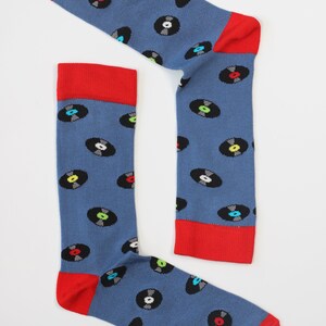 Records Vinyl Socks Music Lover - Men's Bamboo Novelty Socks by Smiling ...