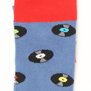 Records Vinyl Socks Music Lover - Men's Bamboo Novelty Socks by Smiling ...