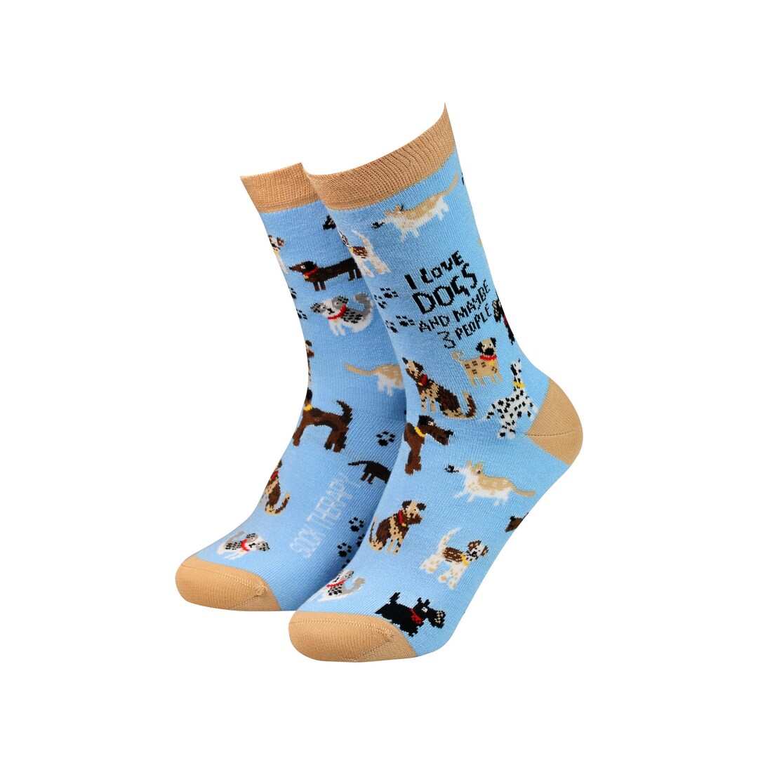 Women's 'I Love Dogs' Bamboo Gift Socks by Sock Therapy - Etsy UK