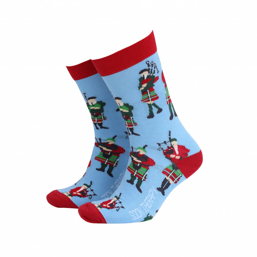 Bagpipe Scottish Socks - Men's Bamboo Novelty Socks by Smiling Faces - Etsy