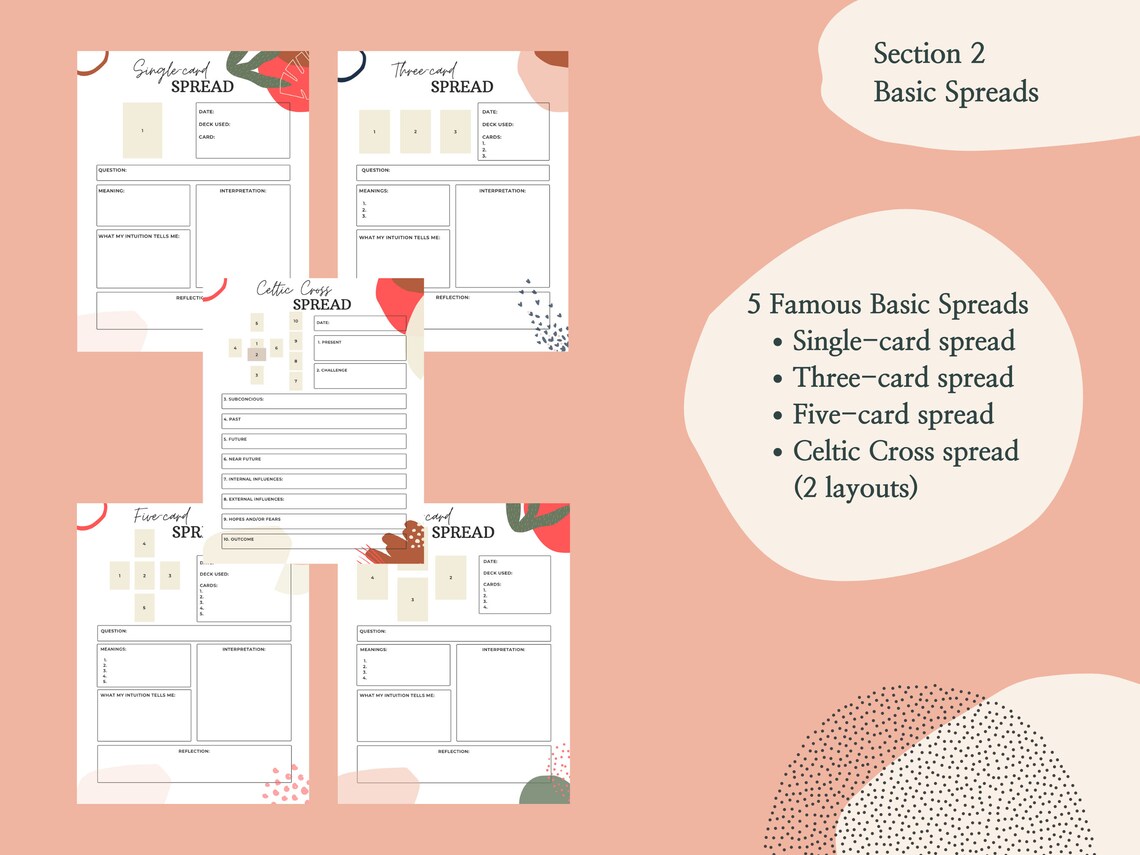 Printable Tarot Journal and Guidebook Tarot Workbook With - Etsy