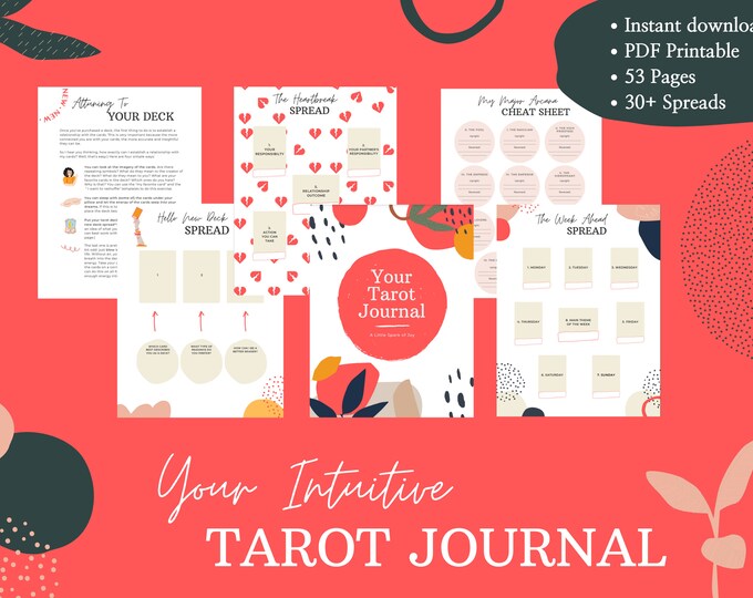 Printable Tarot Journal and Guidebook Tarot Workbook With - Etsy