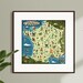 Illustrated Map, Mythical Beasts of France, Art Print - Etsy