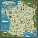 Illustrated Map, Mythical Beasts of France, Art Print - Poster - Etsy