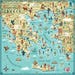 Illustrated Map, Mythical Beasts of Ancient Greece, Art Print -poster ...