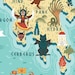 Illustrated Map, Mythical Beasts of Ancient Greece, Art Print -poster ...