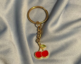 Crochet Cherry Keychain/cherry Keyring/cherry Amigurumi/crochet Keyring ...
