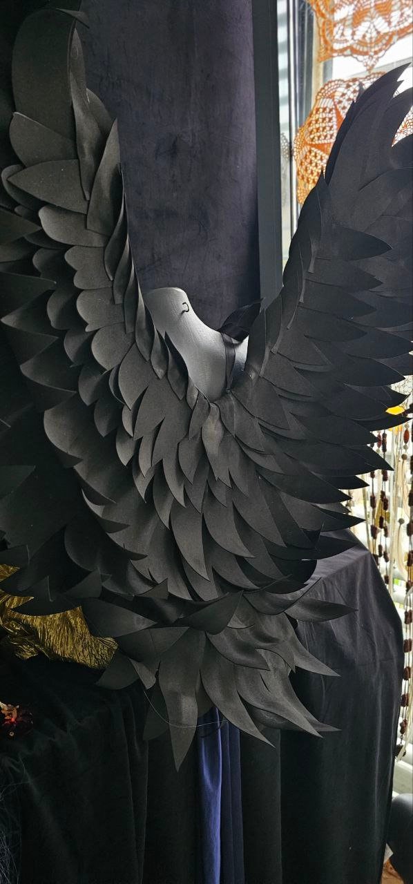 Black Harpy Costume Wings Cosplay Costume Adult, Arm Wings, Flexible ...