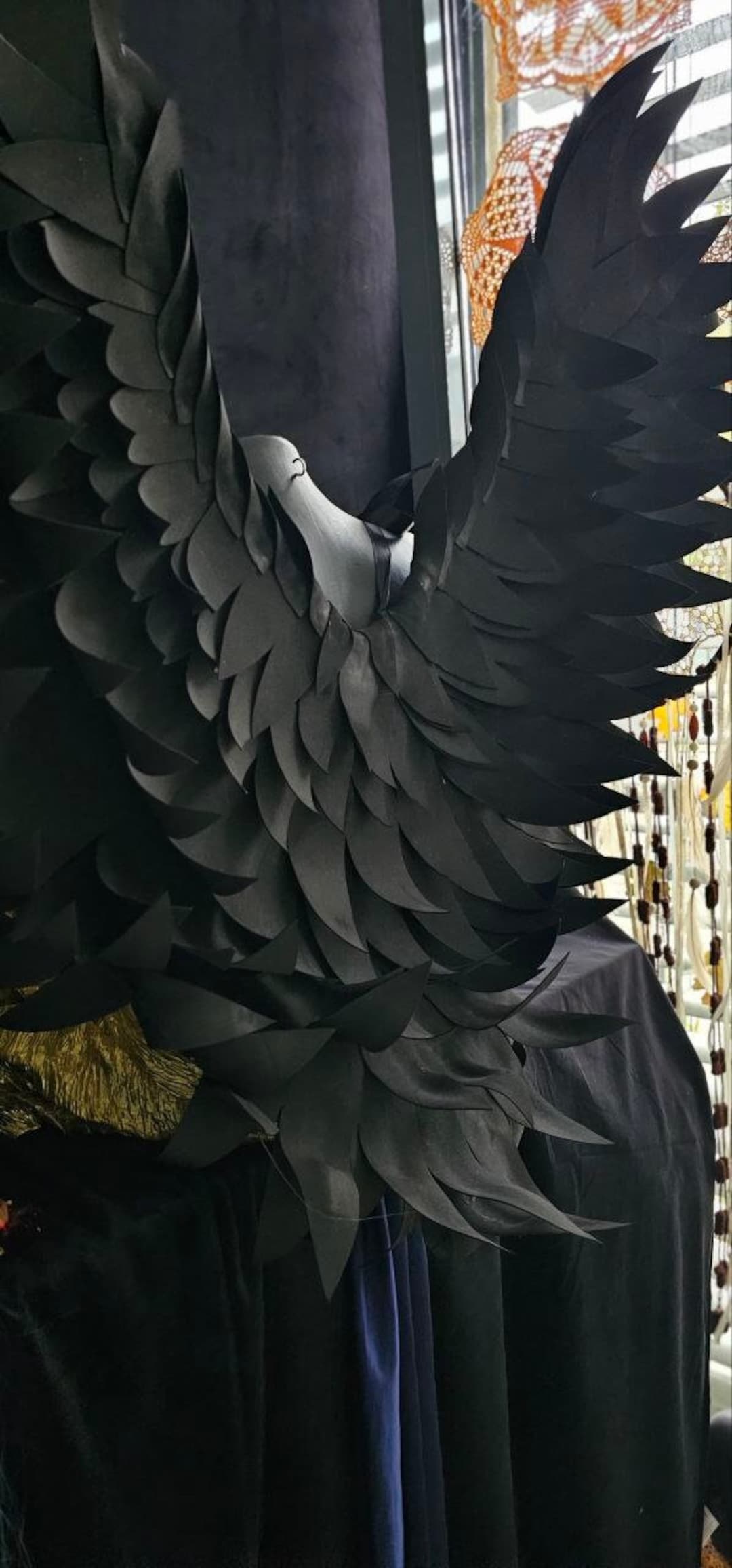 Black Harpy Costume Wings Cosplay Costume Adult, Arm Wings, Flexible ...