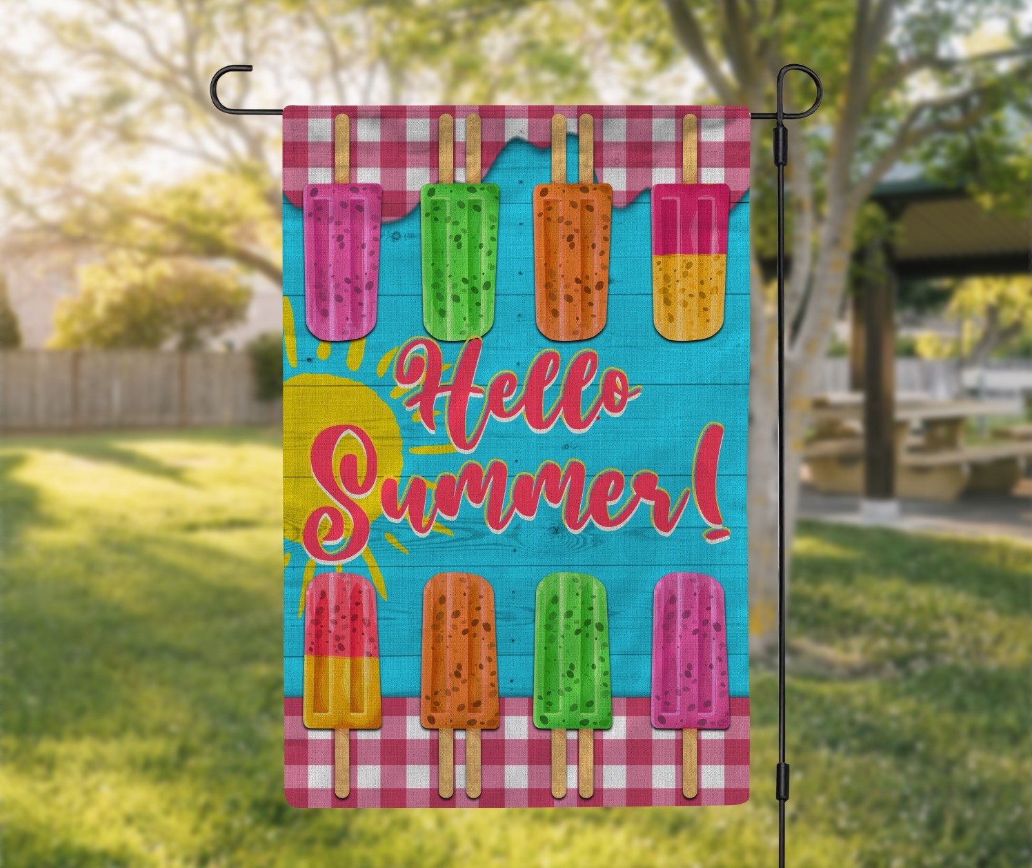 Hello Summer Garden Flag, Summer Popsicle Welcome Flag sold by Girish ...
