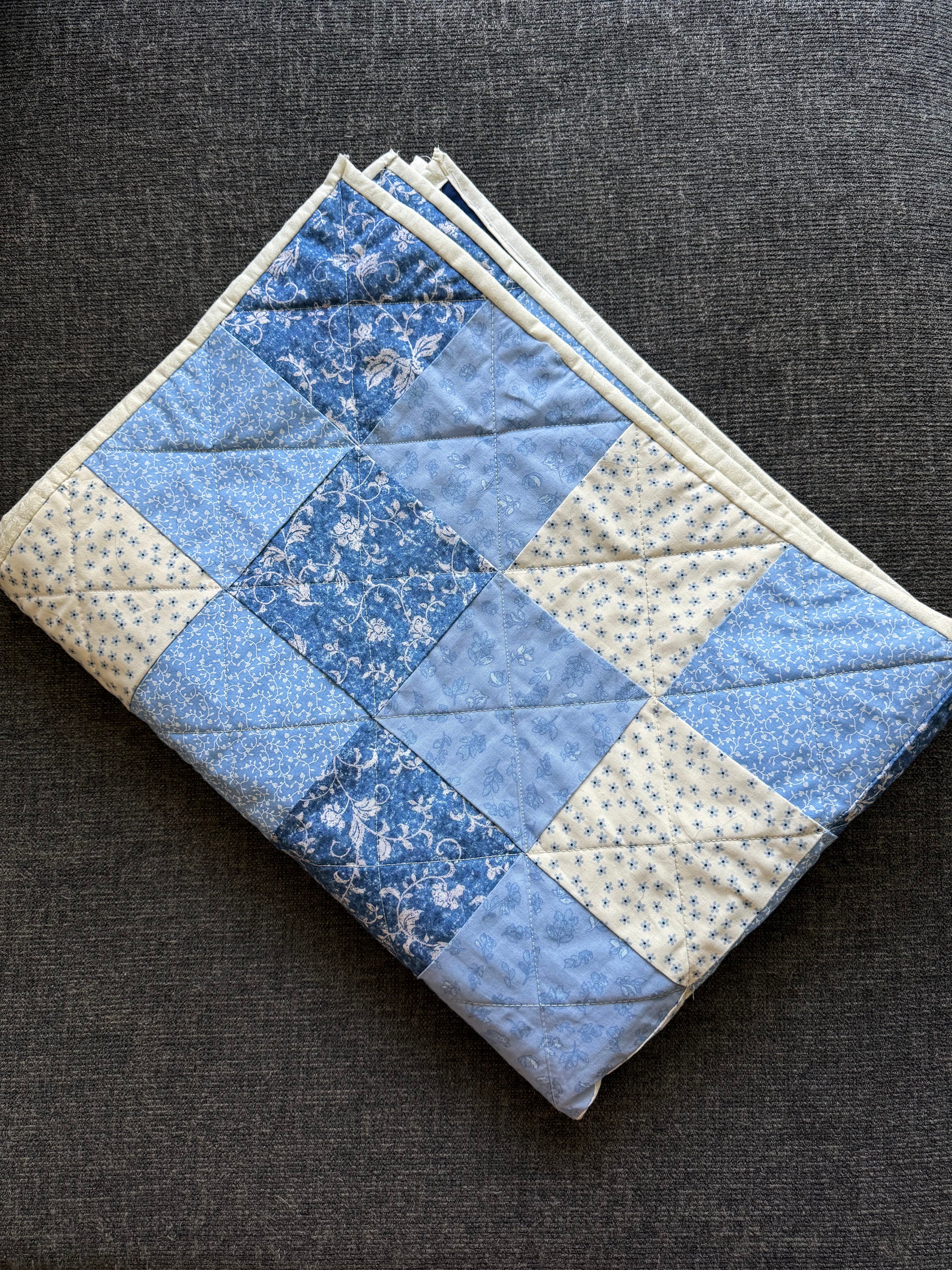 Blue Checkered Quilt - Etsy