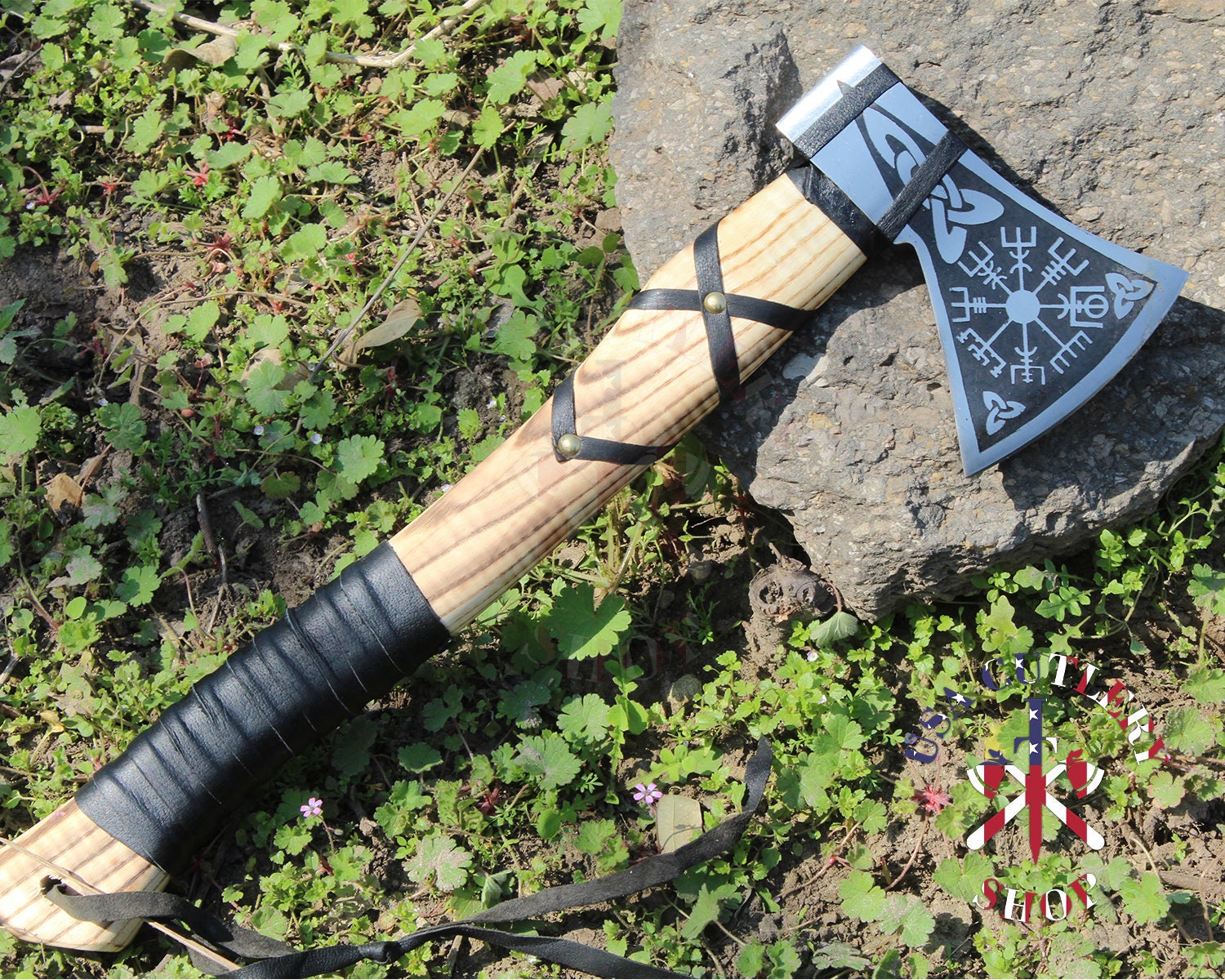 Smith Custom Hand Forged Carbon Steel Viking Axe With Rose - Etsy