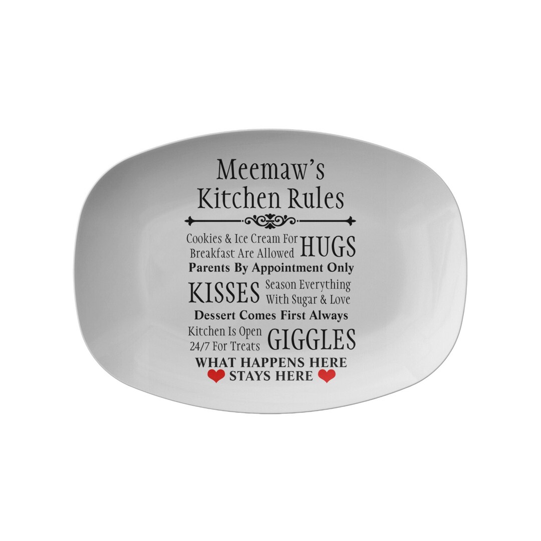Meemaw's Kitchen Rules Platter Meemaw Serving Platter - Etsy