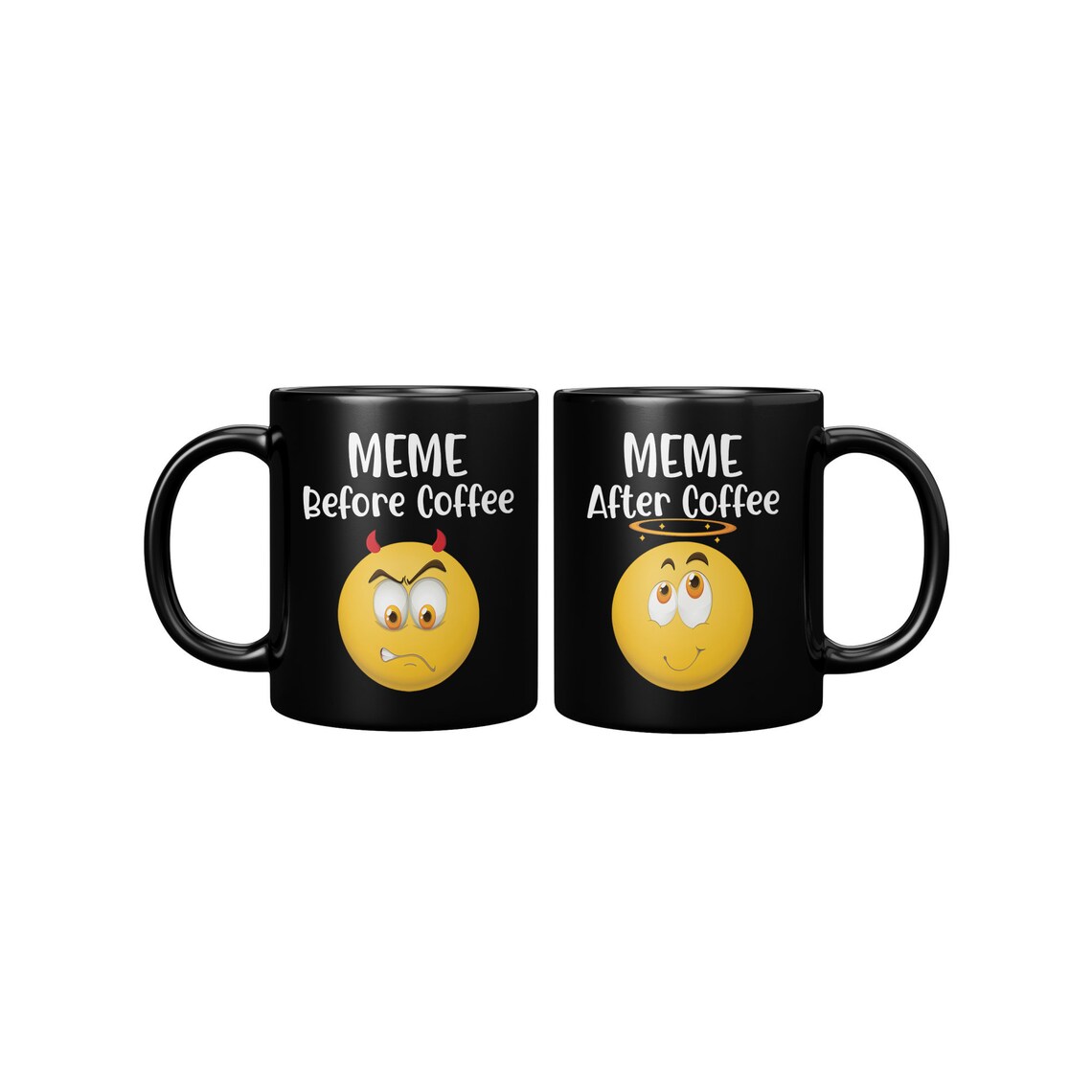 Meme Before Coffee After Coffee Mug Funny Meme Coffee Cup | Etsy