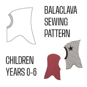 Balaclava for Kids Sewing Pattern. Balaclava Sewing Pattern for ...