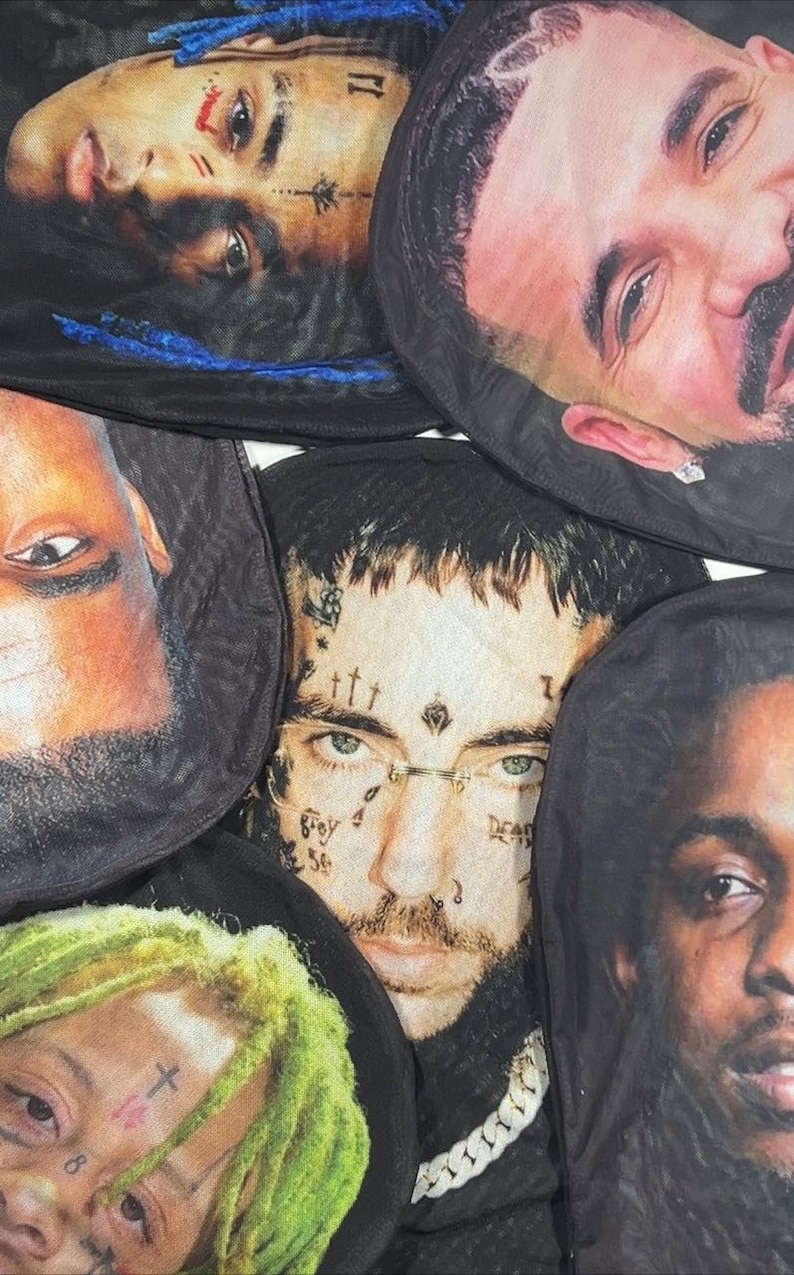 Xxxtentacion Face Inspired Balaclava Mesh Mask Elastic Mesh Full Face ...