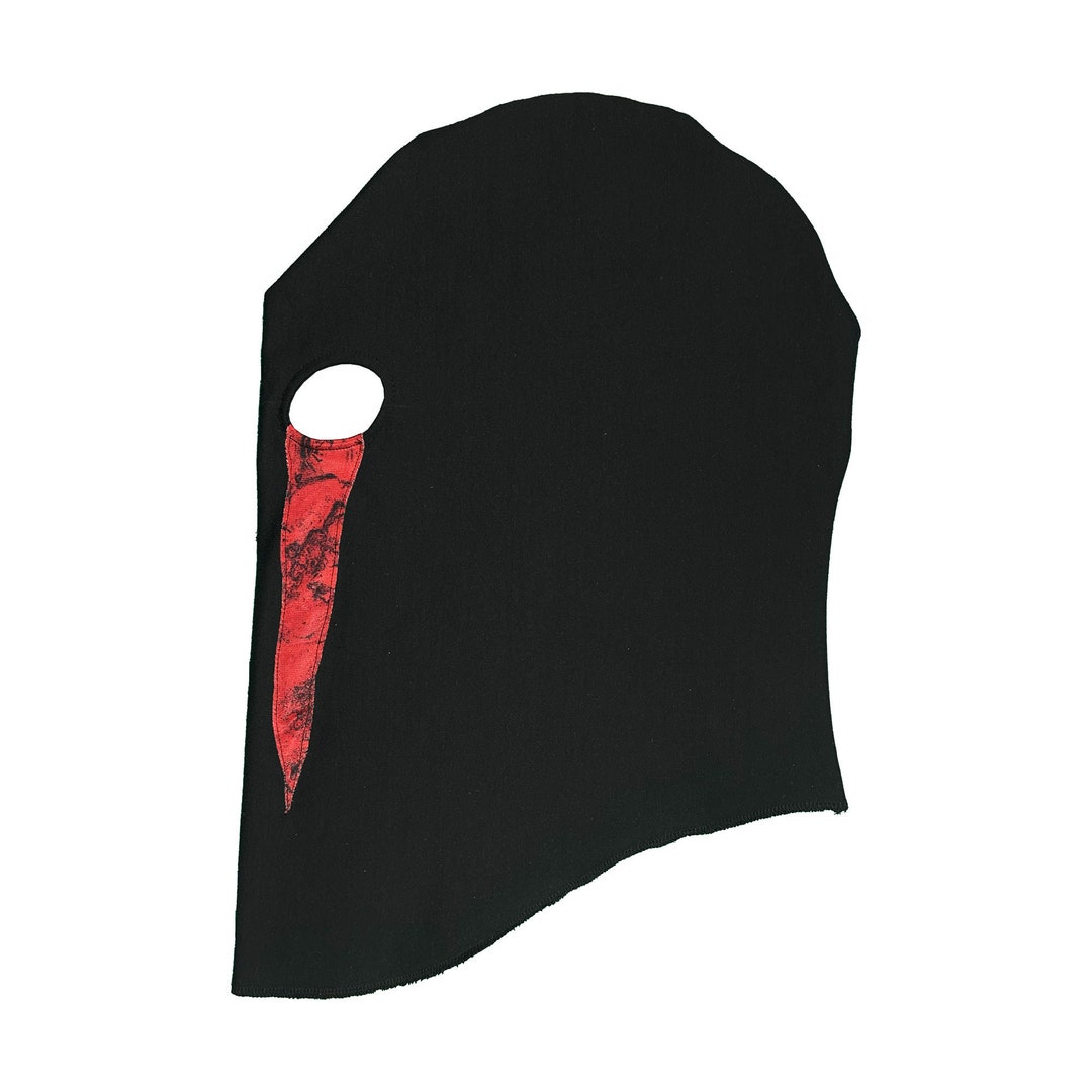 Blank Black Balaclava Made From 100% Cotton With Bloody Patches in One ...