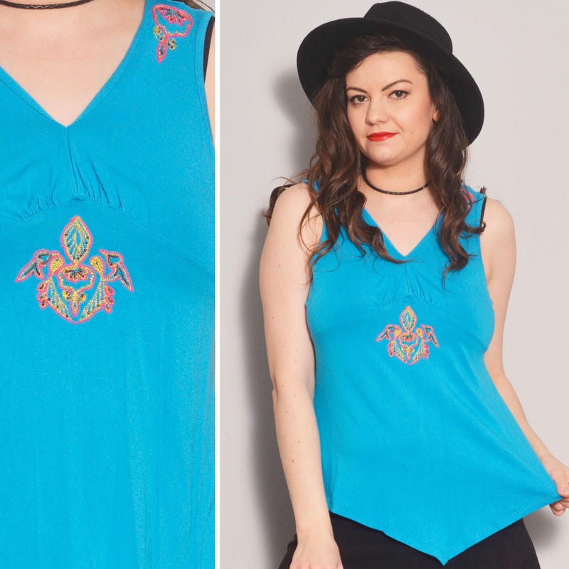 Turquoise Tank Top - Etsy