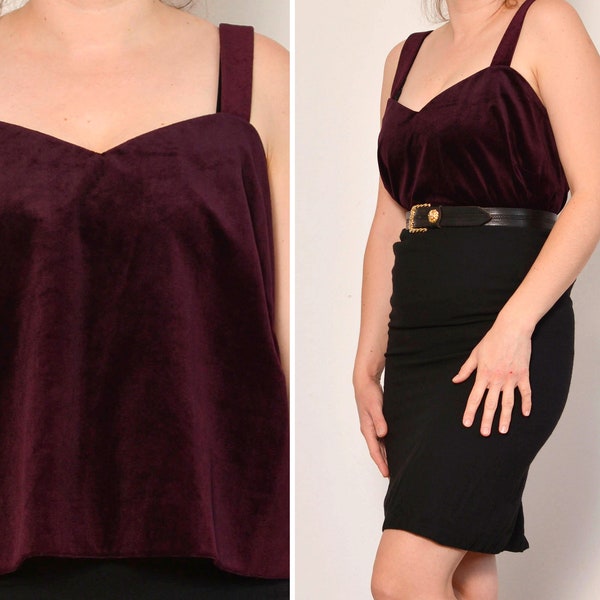 Burgundy Velvet Top - Etsy