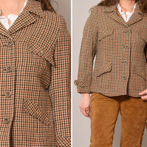70s Dogtooth Jacket - Etsy
