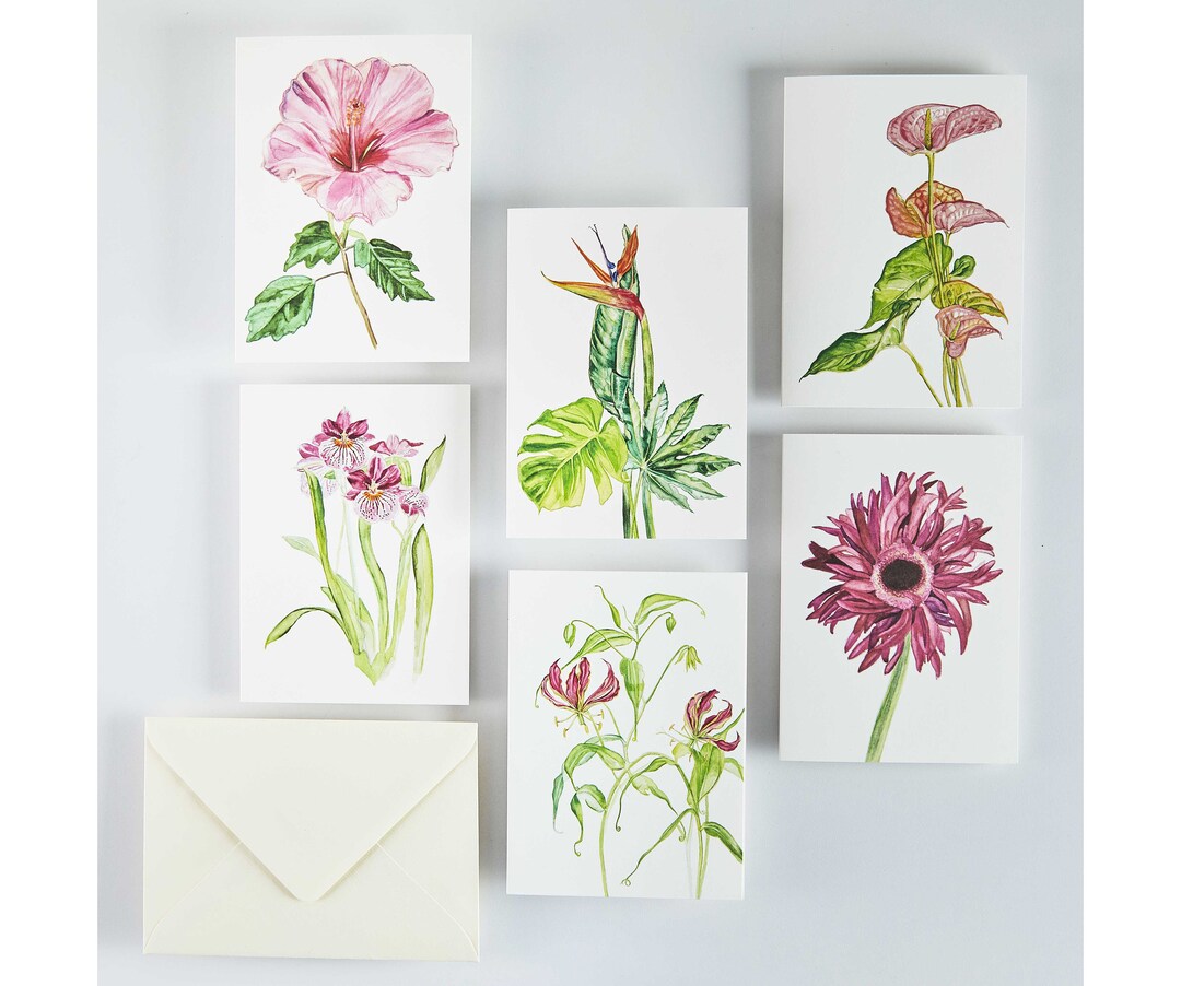 Greeting Card Set 6-piece Exotic - Etsy