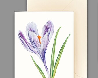 Crocus Card - Etsy