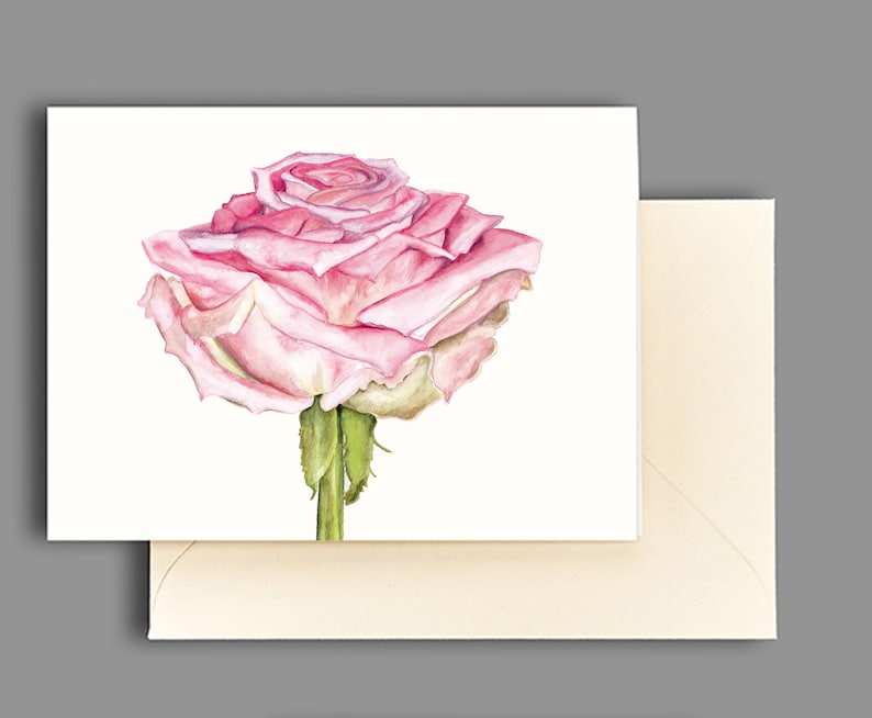 Greeting Card Rose - Etsy