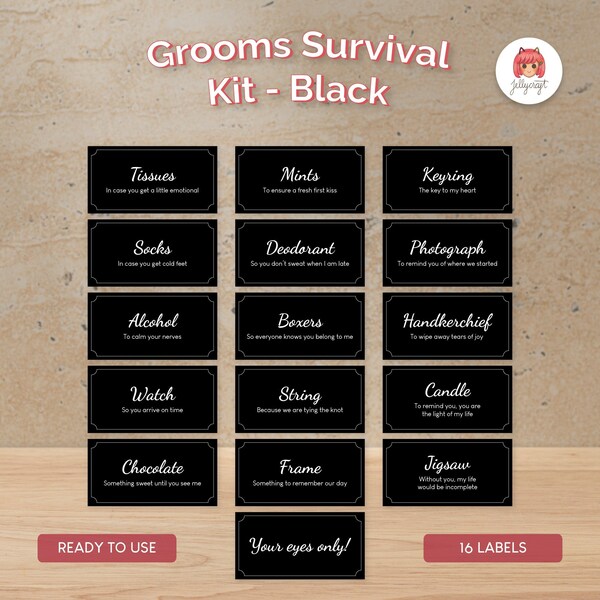 Grooms Survival Kit - Etsy