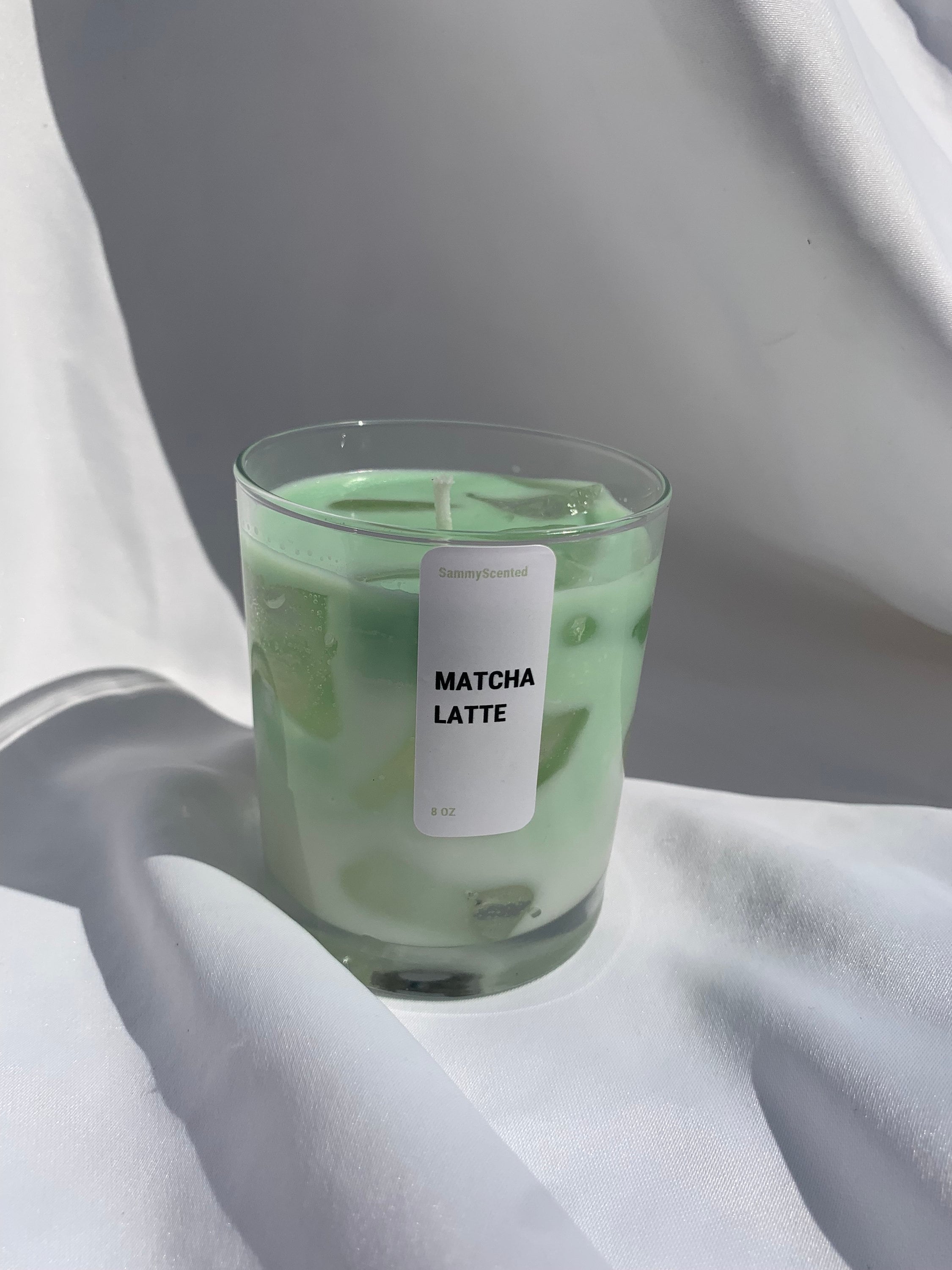 Matcha Latte Candle Iced Matcha Latte Scented Handmade Candle, Matcha ...