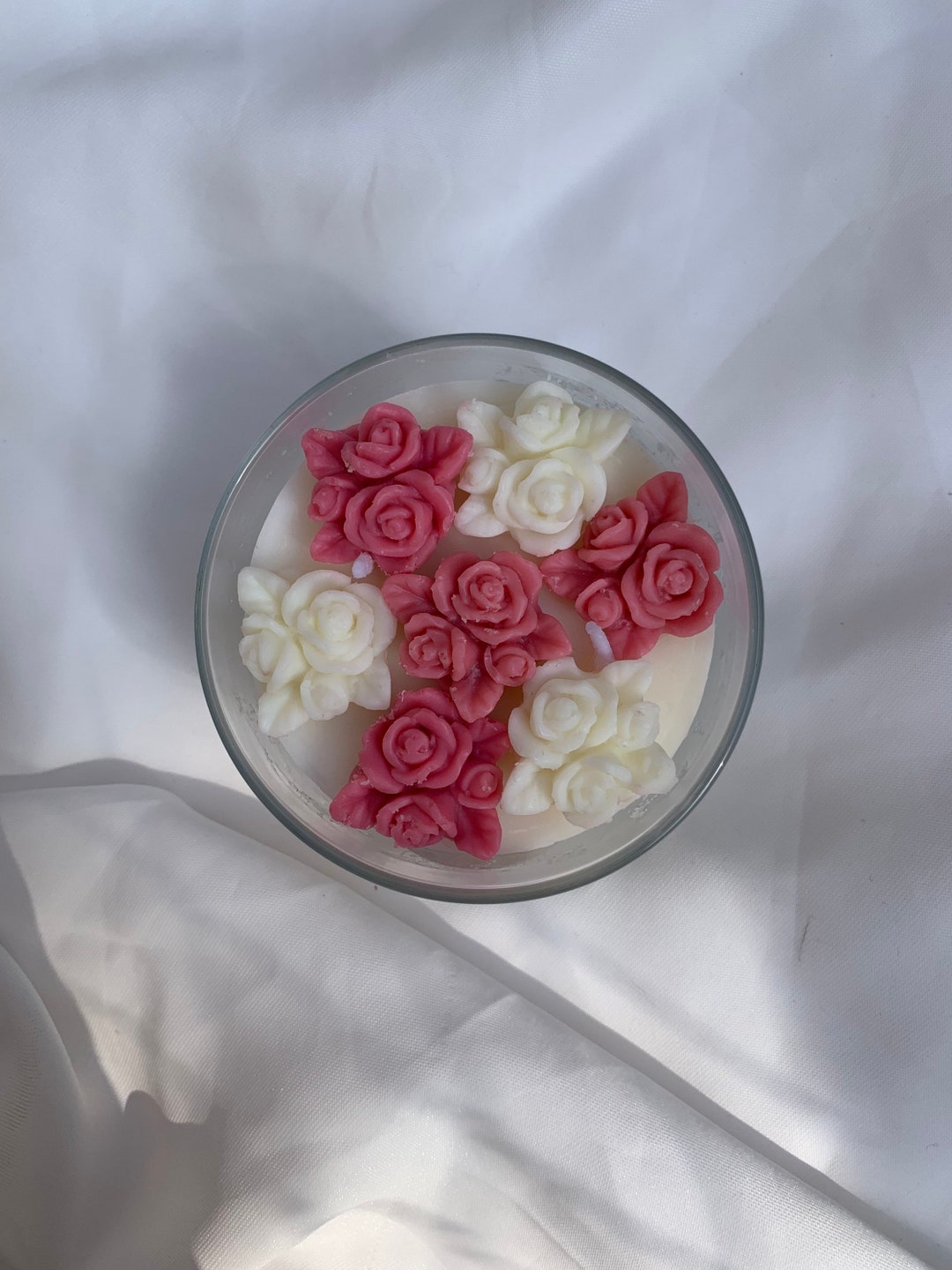 Rose Candle Rose Shaped Candle Spring Candle Rose Candle - Etsy