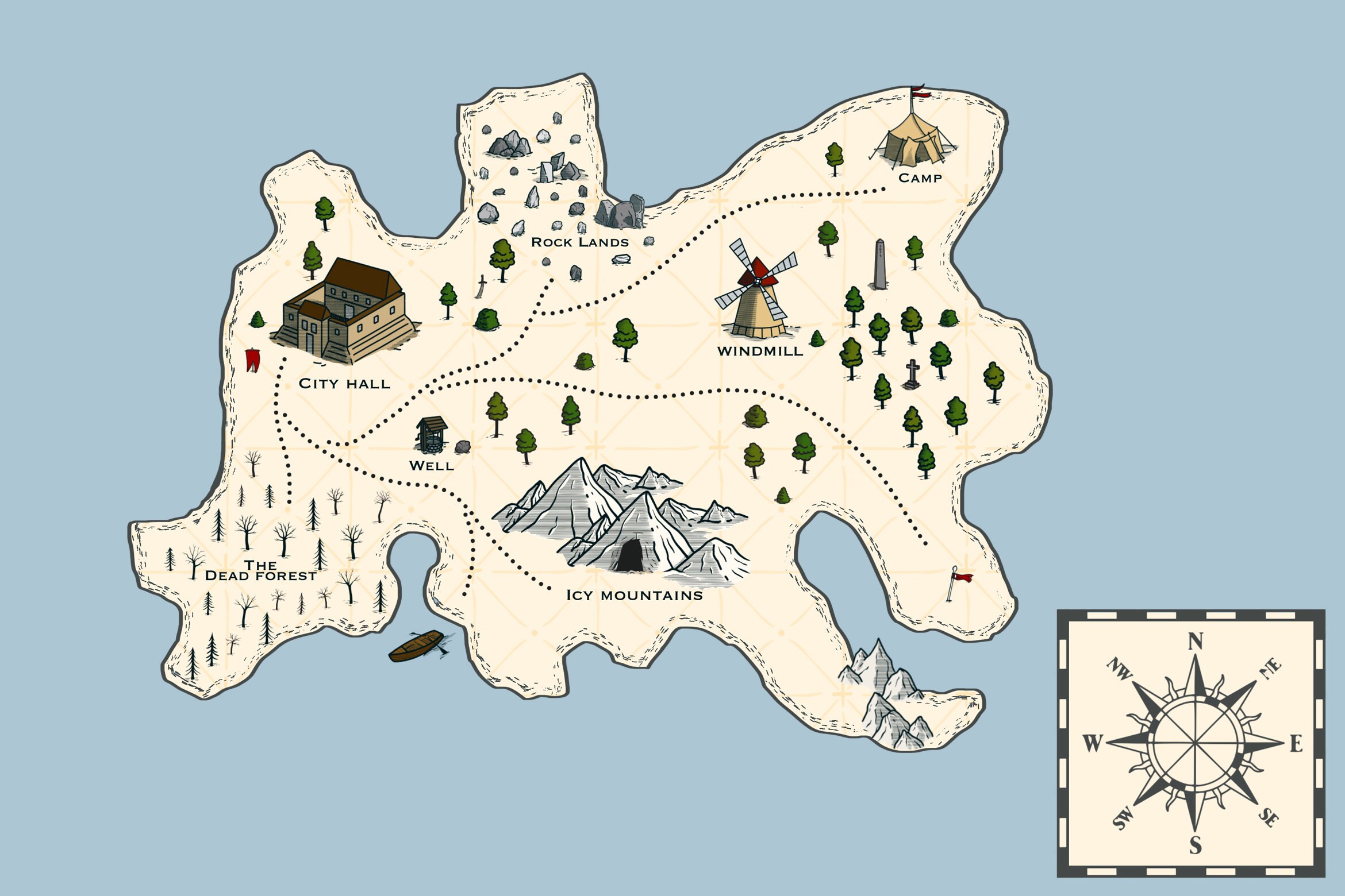 Fantasy World Map Maker: 230+ Procreate Brushes, Illustrator Vectors - Etsy