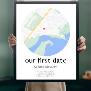 Personalized Map Customized Gifts for Her Him Anniversary Where It All ...