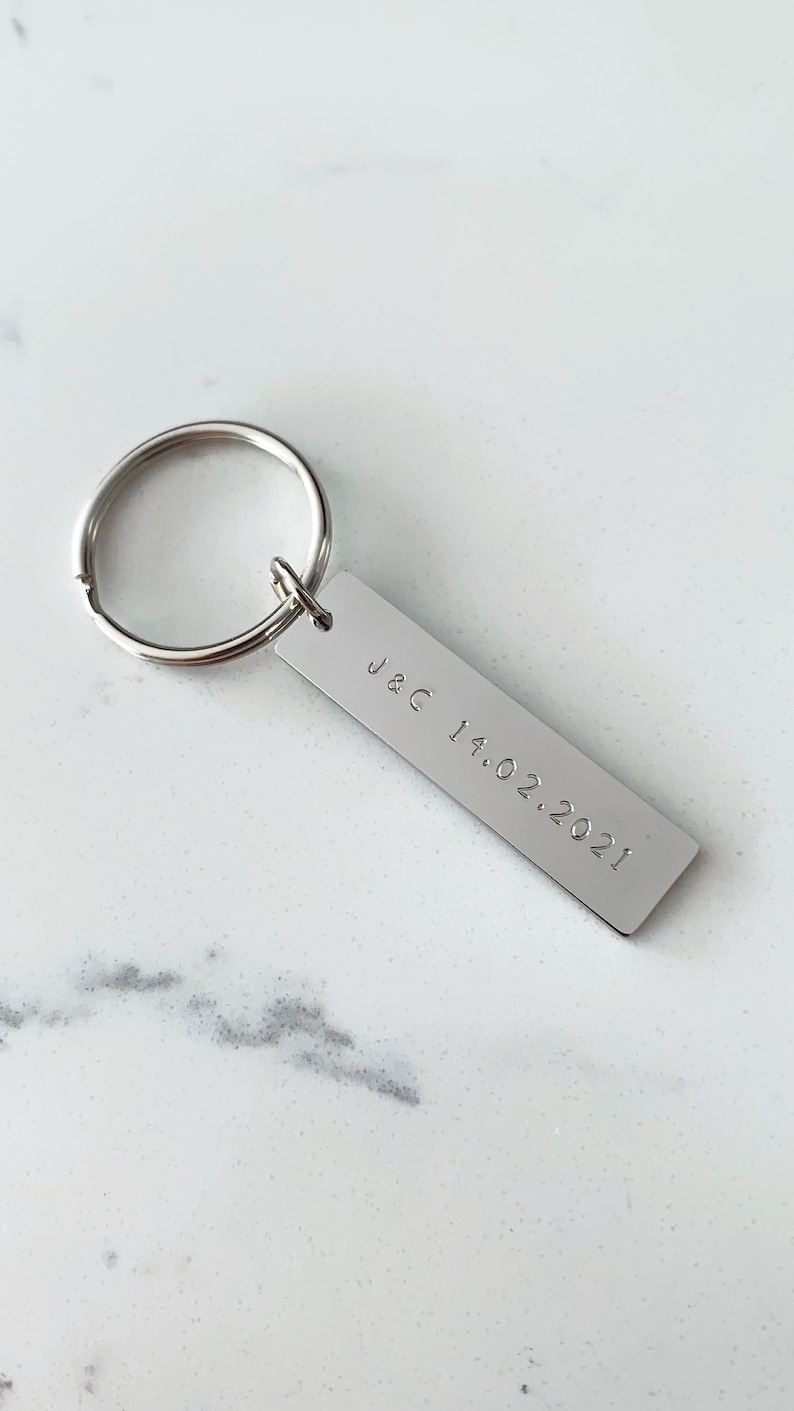 Personalized Keychain Custom Engraved Name Date Message - Etsy