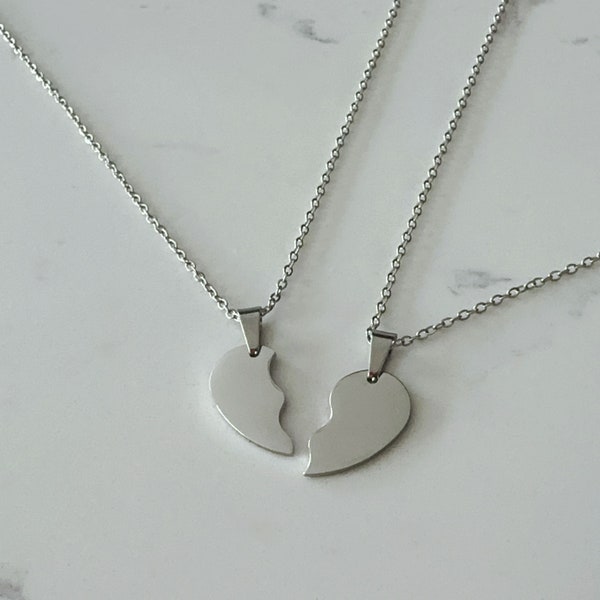 Half Heart Necklace - Etsy