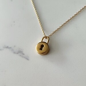 Lock and Key Pendant Necklace Set | Matching Necklace Key and Padlock ...