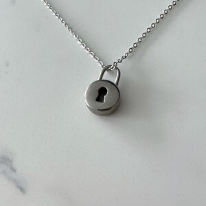 Lock and Key Pendant Necklace Set | Matching Necklace Key and Padlock ...