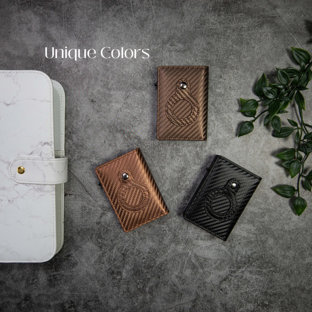 3MH Smart Carbon Fibre Pop up Wallet With RFID Protection and AirTag ...