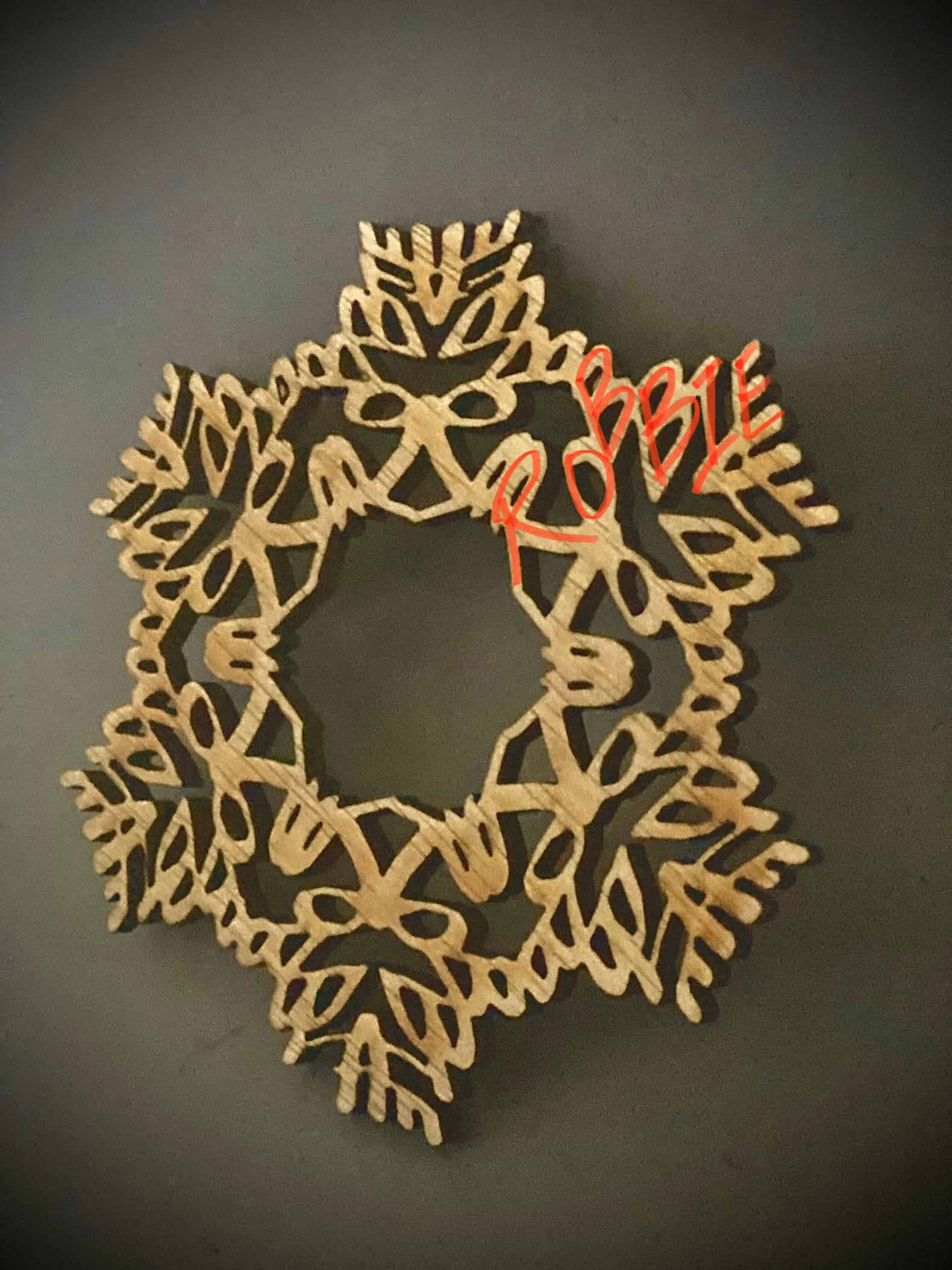 Custom Wooden Snowflake Name Ornament | Etsy