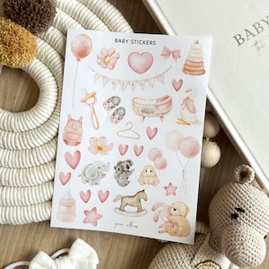 Baby Stickers, Baby Shower Scrapbooking Stickers, Template Baby ...