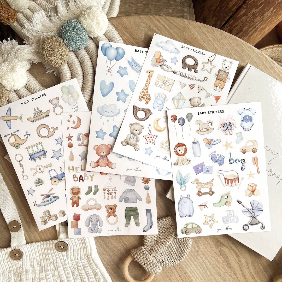Baby Scrapbook Stickers, Baby Boy Sticker Scrapbooking, Hey Baby ...