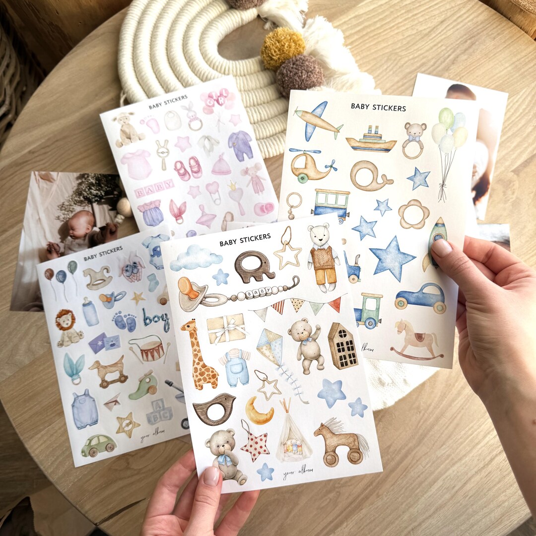 Baby Scrapbook Stickers, Baby Shower Stickers for Scrapbook, Baby Boy ...
