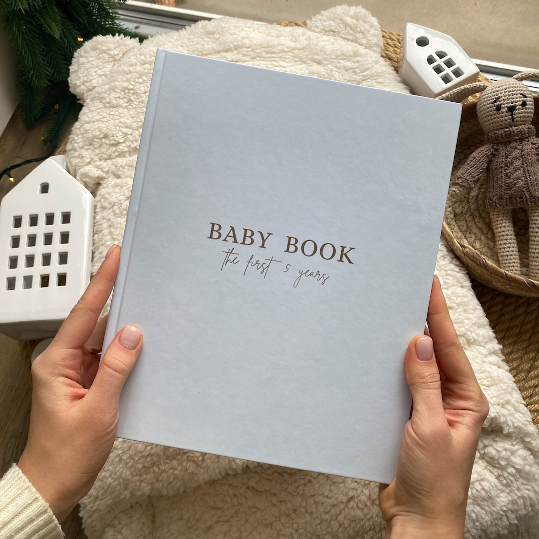Baby Memory Book First Year, 5 Year Baby Book Boy, Monthly Baby Journal ...