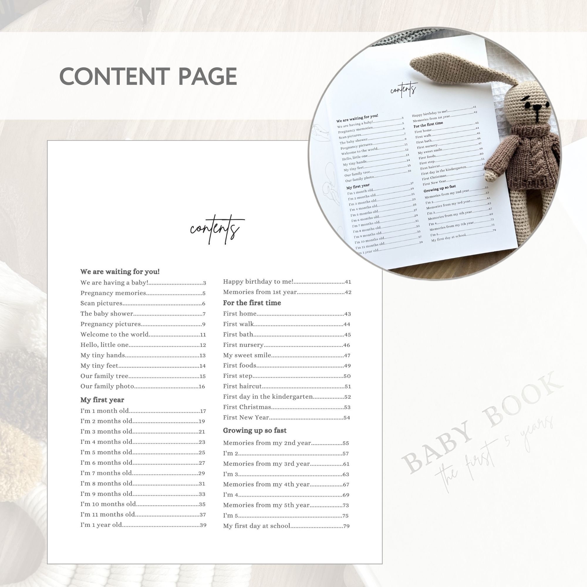 Baby First Year Book, Printable Baby Book First Year, Single Mom Baby ...