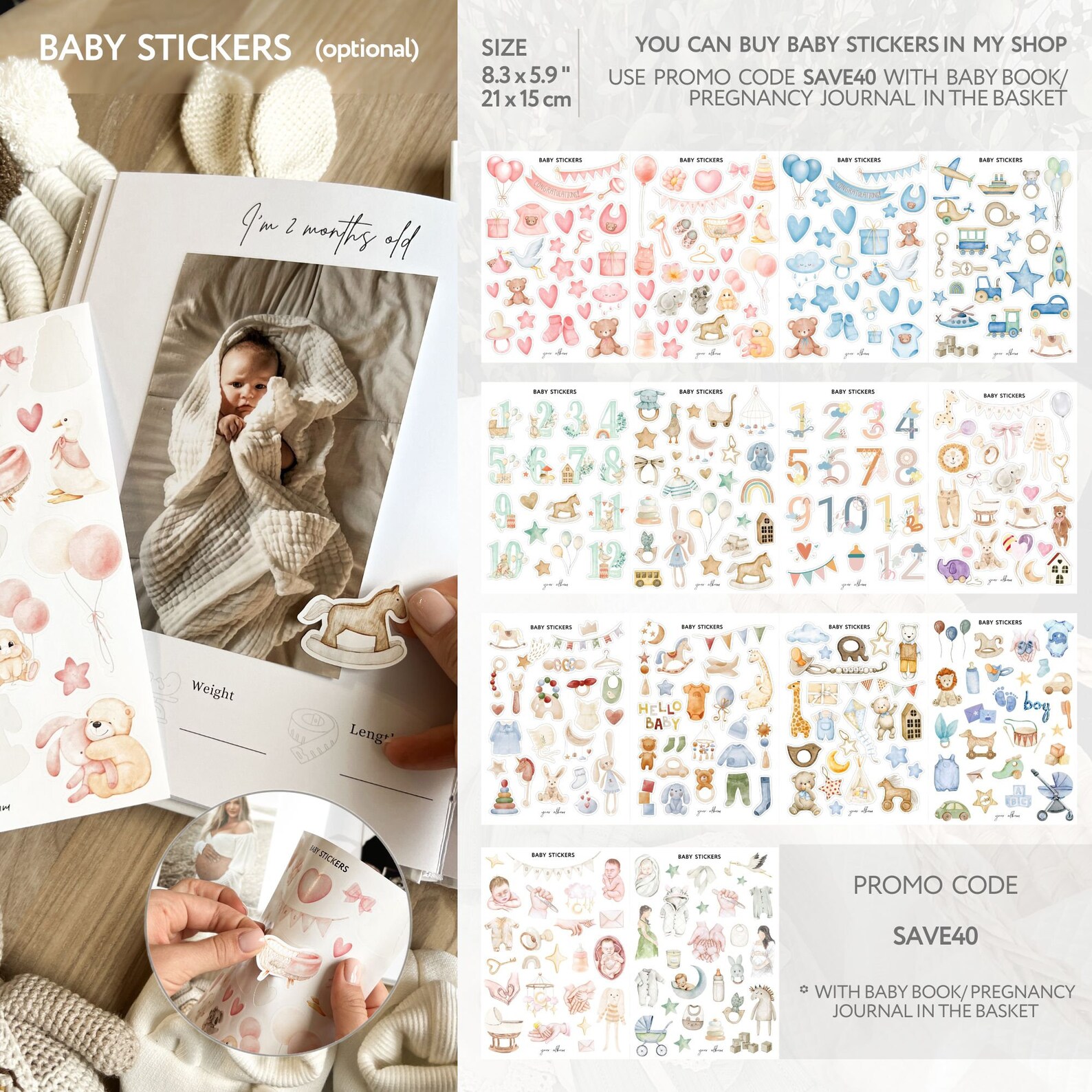Baby Memory Book, First Year Baby Record Book, Baby Girl Memory Book ...